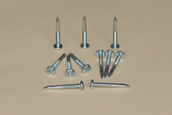ZP Cr3+Phillips / Slotted Pan Head Ring Screw Nail